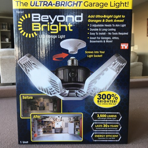 New in Box Beyond Bright LED Ultra-Bright Garage Light - 3 Adjustable ...