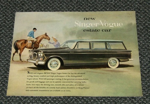 Singer Vogue Estate Car 1963 - 1967 Sales Brochure | eBay