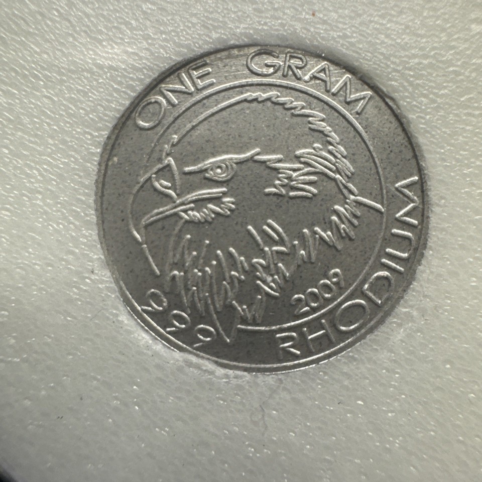 Rhodium 1 Gram Bald Eagle Round Cohen Mint .999 ICG MS69 Graded In Mint ...