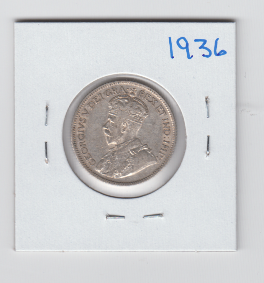 Canadian 1936 25 cent coin- Item #3288 | eBay