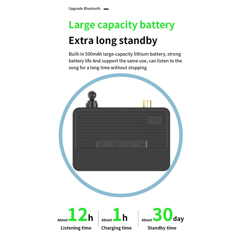 NFC Wireless Bluetooth 5.3 Audio Receiver HiFi Music Adapter AUX | eBay