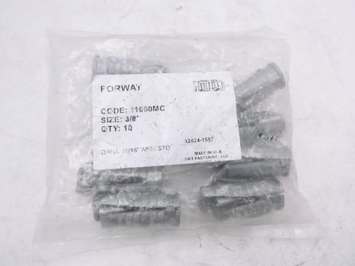 10 Pack Forway Expansion Shield Anchor 11/16" Drill Size 3/8"" 11060MC ...