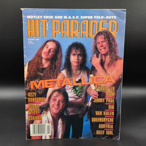 ORIGINAL HIT PARADER MAGAZINE OCTOBER 1986, METALLICA, OZZY OSBOURNE ...