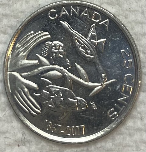 Canada 1867 - 2017 Canadian Quarter 150th Anniversary Commemorative ...