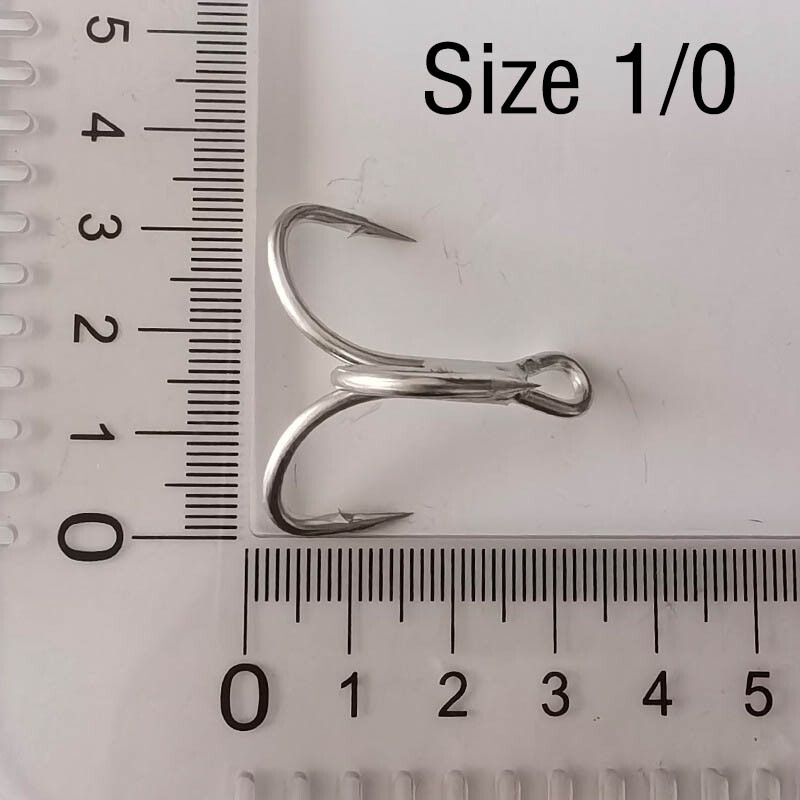 5X Strengthen Treble Hooks Enhanced Strong Barbed Sharp Triple Fishing ...
