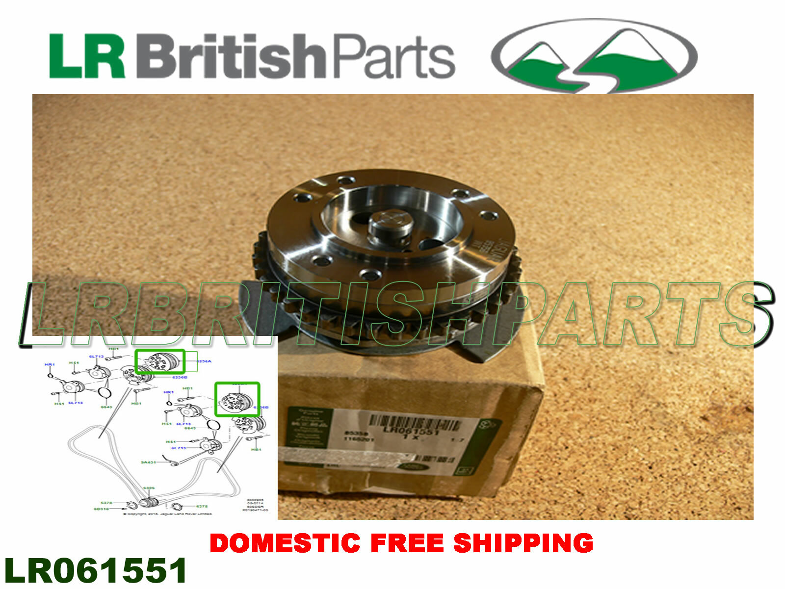 GENUINE LAND ROVER CAMSHAFT SPROCKET INLET RANGE ROVER 10-12 NEW ...