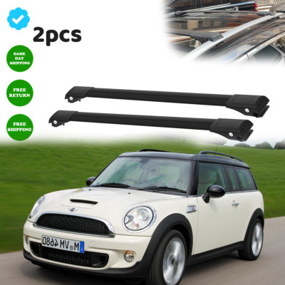 For Mini Clubman R55 2011-2014 Roof Rack Cross Bars Black Pair Roof ...