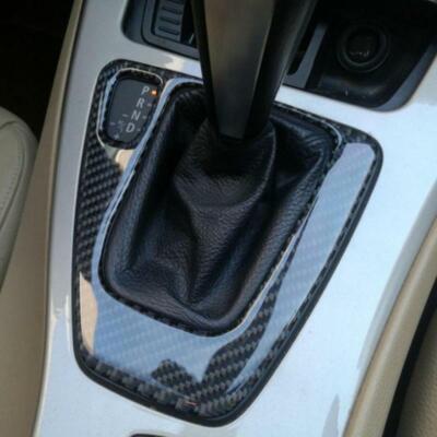 Carbon Fiber Gear Shift Knob Trim For 06 07 08-12 BMW E90 E92 325i 330i ...