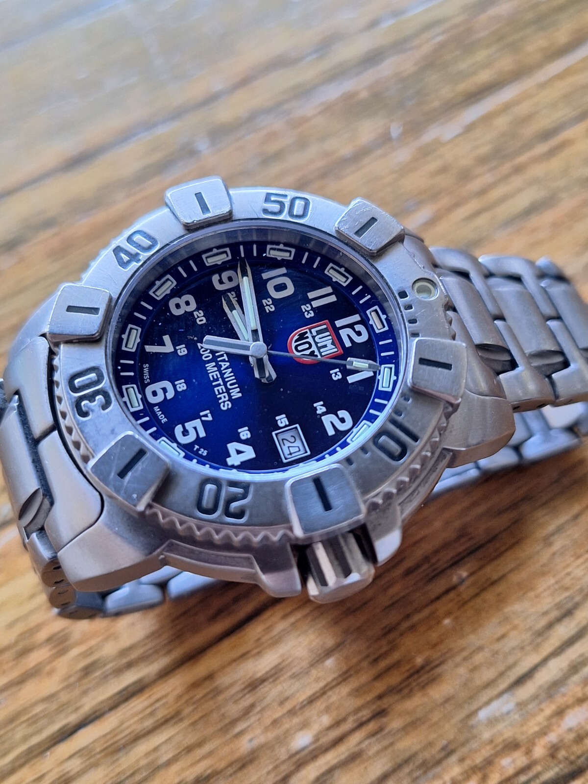 RARE Luminox Navy SEAL Titanium 6600 Series 6601 Swiss Made Men's Watch ...