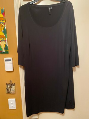ts14 plus black 3/4 sleeve dress | eBay Australia