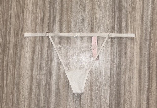 New Victoria Secret Panties Thong Large V String White DREAM ANGELS | eBay