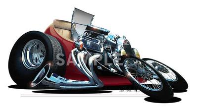 1927 T-Bucket Roadster Cartoon WALL DECAL MURAL PRINT 6865 Auto Vintage ...