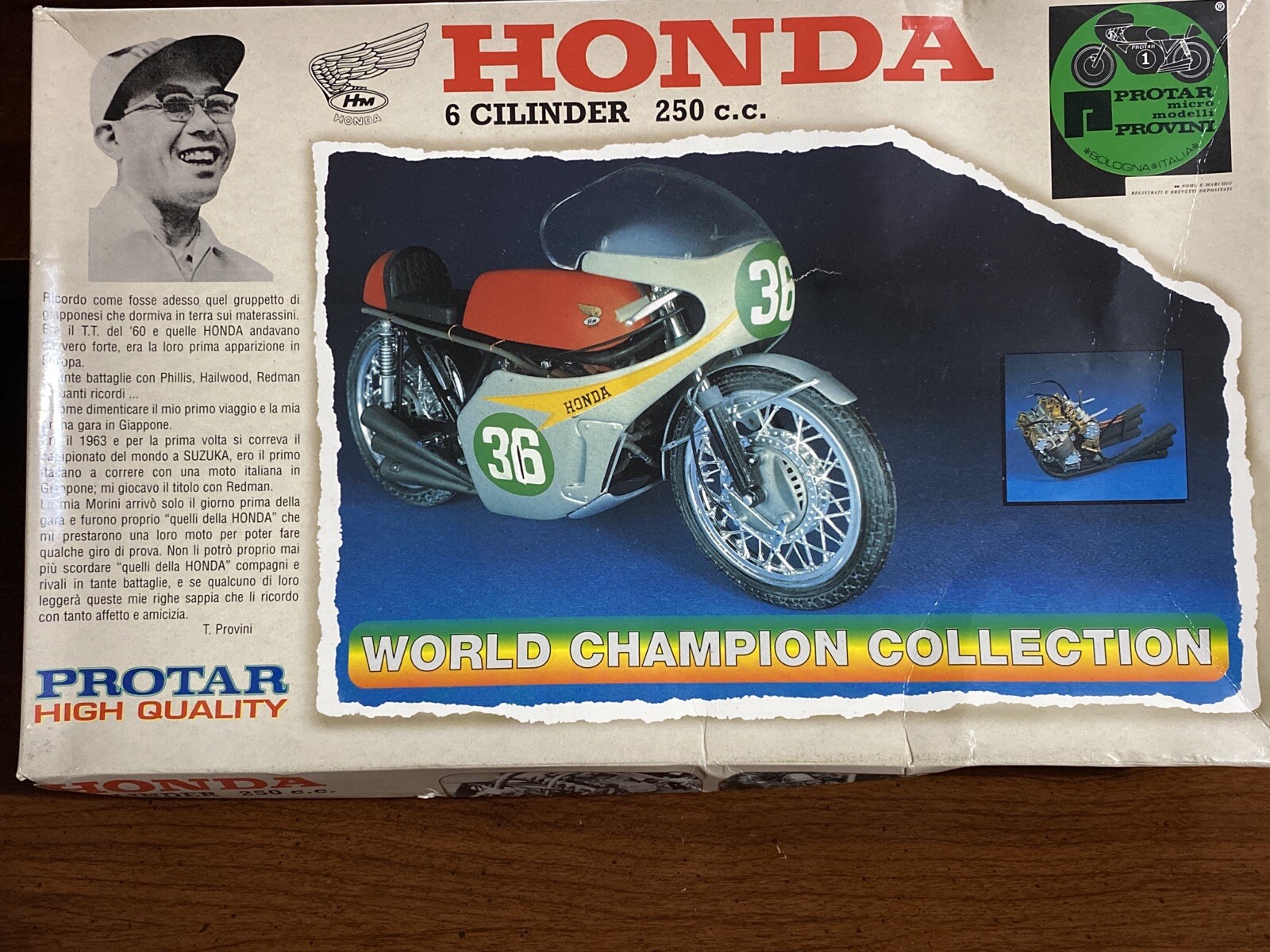 Protar 1/9 HONDA 250 cc 6 Cilindri Model 11310 Motorcycle Champion Rare ...