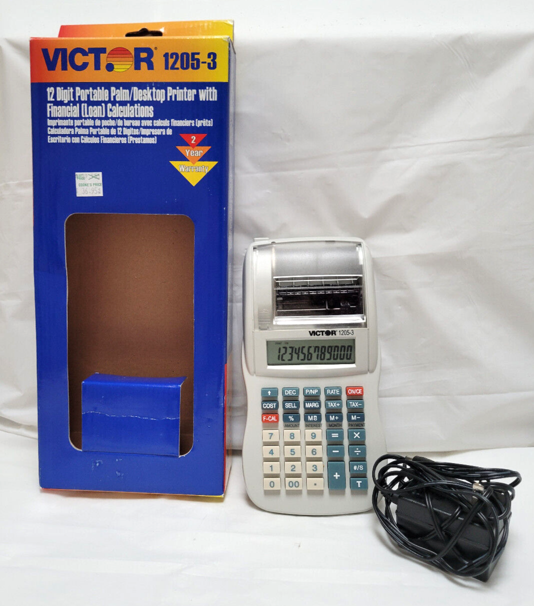 Victor Calculator 1205-3 12 Digit Printer Financial Calculations Dual ...