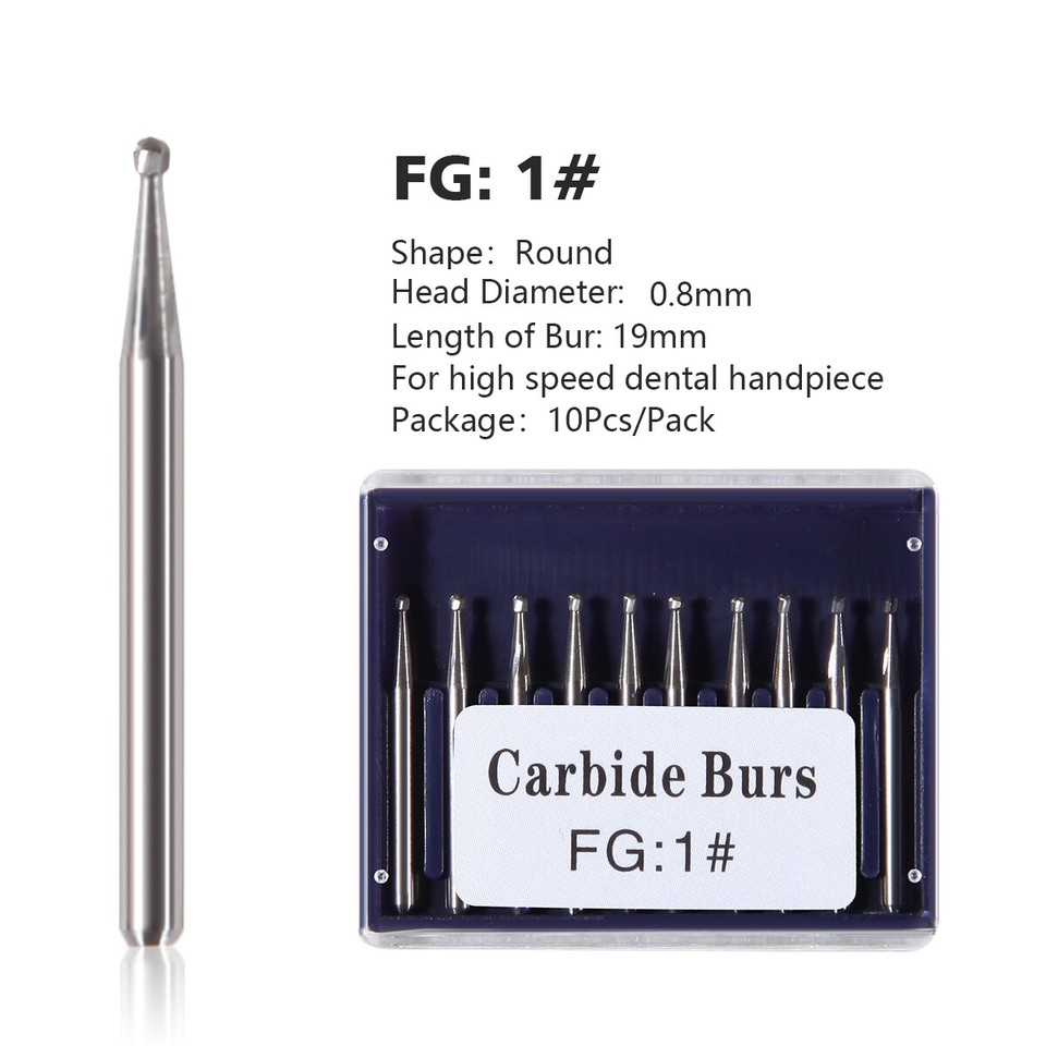 Dental Round Carbide Burs Tungsten For High/ Low Speed Handpiece FG RA ...