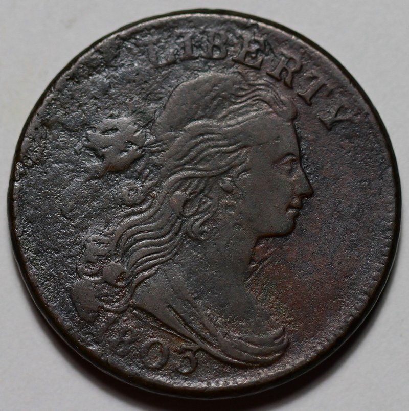 1803 Draped Bust Large Cent - Corrosion - US 1c Copper Coin | eBay