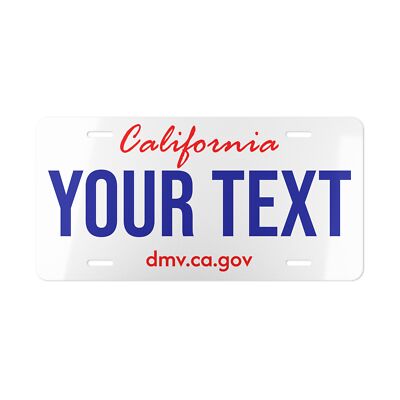 12 X 6" California Personalized License Plate 1960s ANY TEXT Custom CA ...