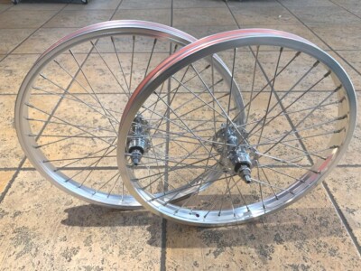 CHROME BMX WheelSet 20" x 1.75 FREEWHEEL FLIP FLOP Hub Sealed Bearing ...