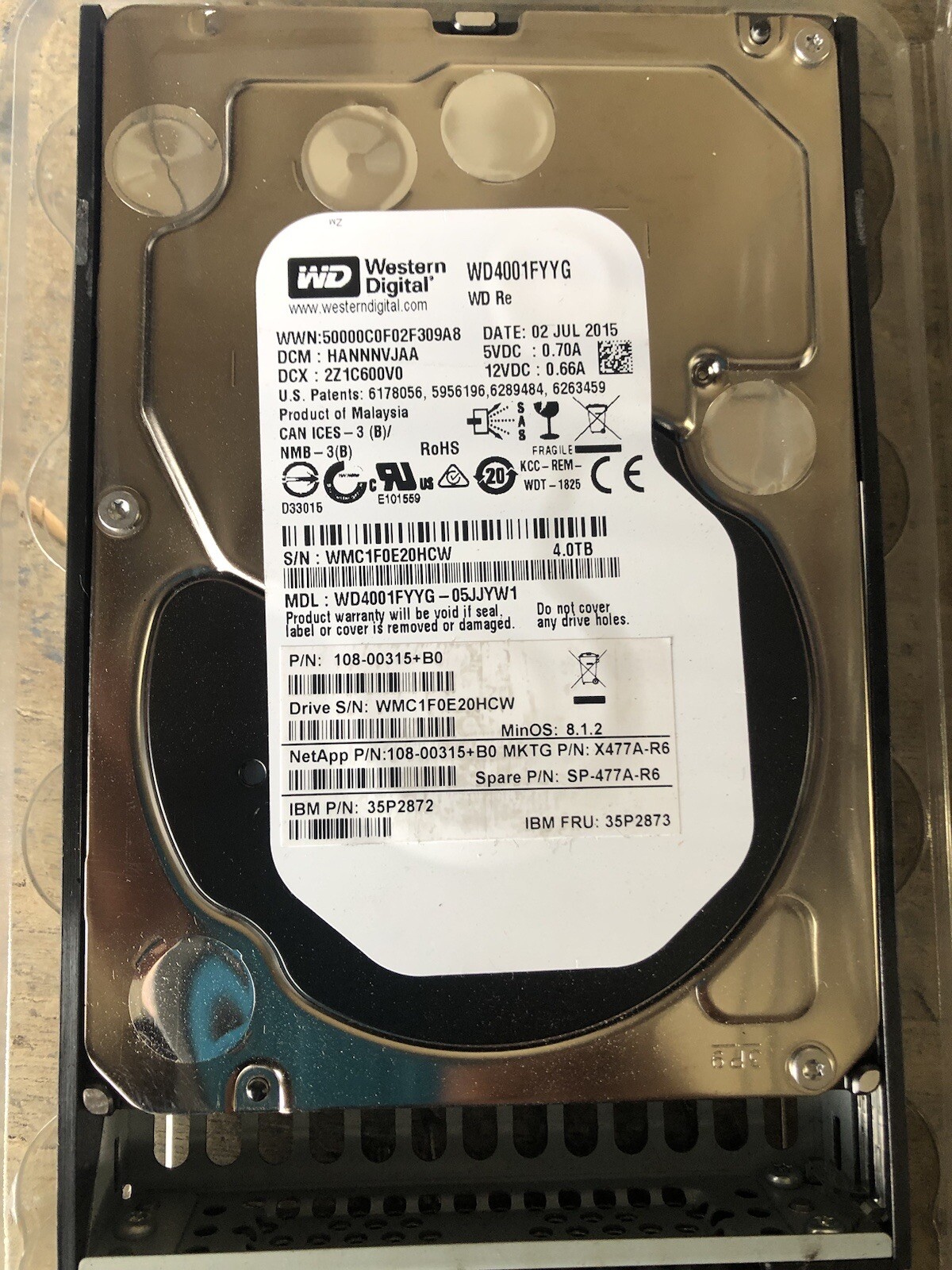 Lot Of 3 Netapp 4tb Sas Hard Drive X477A-r6 With Caddy | eBay