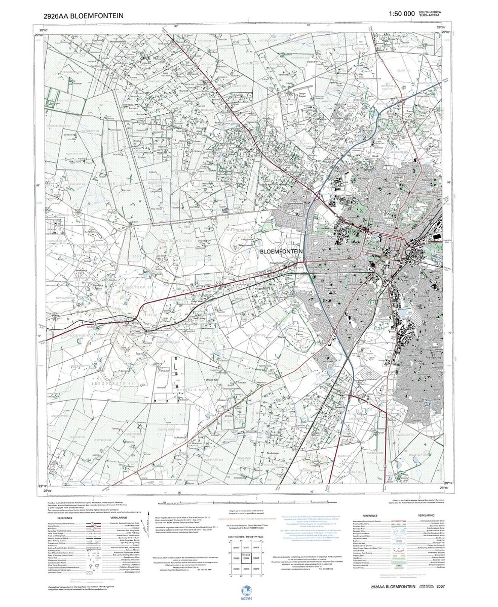 Free Topographic Maps South Africa South Africa AMS Topographic Maps