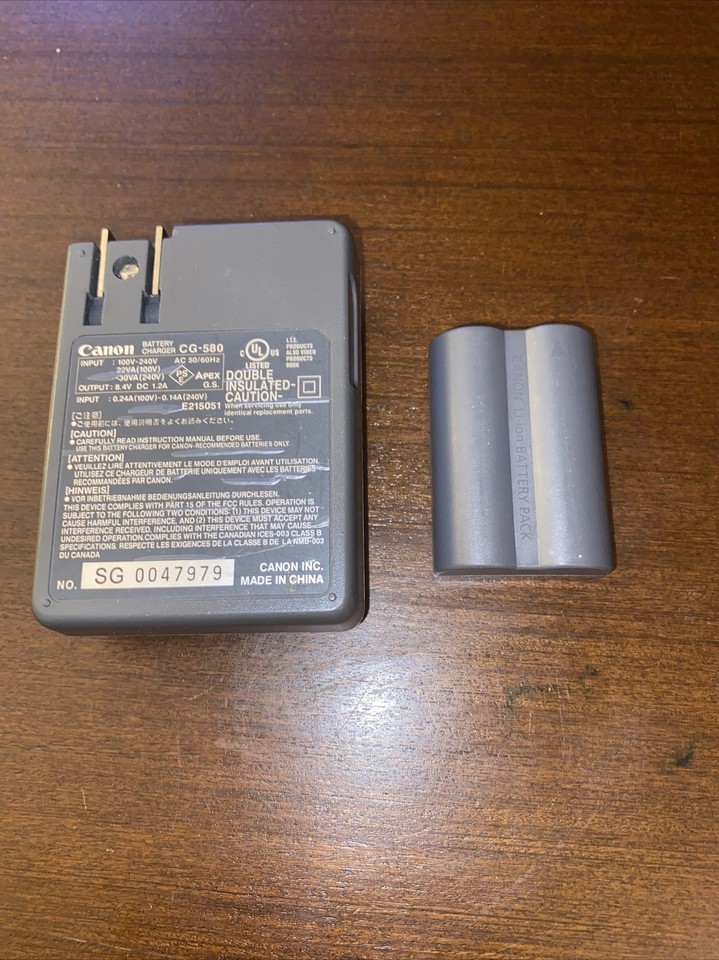 Genuine Canon Charger CG-580 + OEM BP-511A Battery for 5D 50D 40D 30D ...