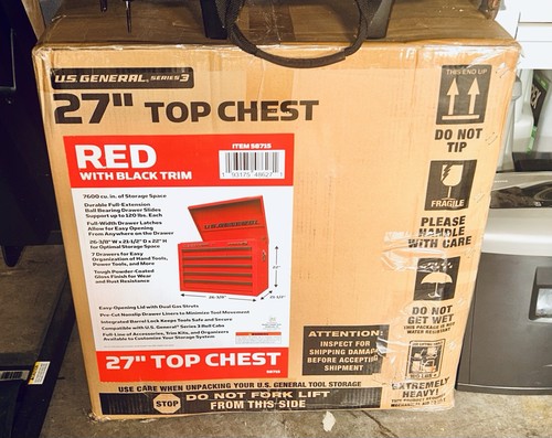 NIB New In Box US General tool box Top Chest 27” Garage Storage Tool ...