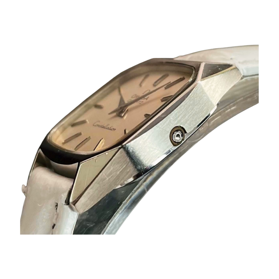 OMEGA Constellation Octagon Quartz Ladies Watch White Dial Cal 1330 ...