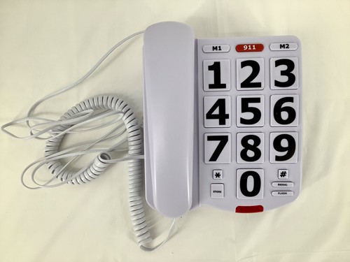 Home Intuition Amplified Single Line Corded Desk Telephone Easy Read ...