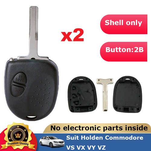 2X To Suit Holden Commodore 2 Button Car Remote Case/Shell/Fob Key VS ...