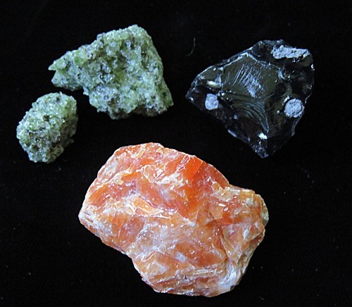 Olivine- Orange Calcite- Snowflake Obsidian | eBay