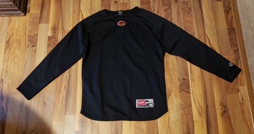 RAWLINGS ACTIVEWEAR MENS BLACK LONG SLEEVE POLYESTER PULLOVER SHIRT ...