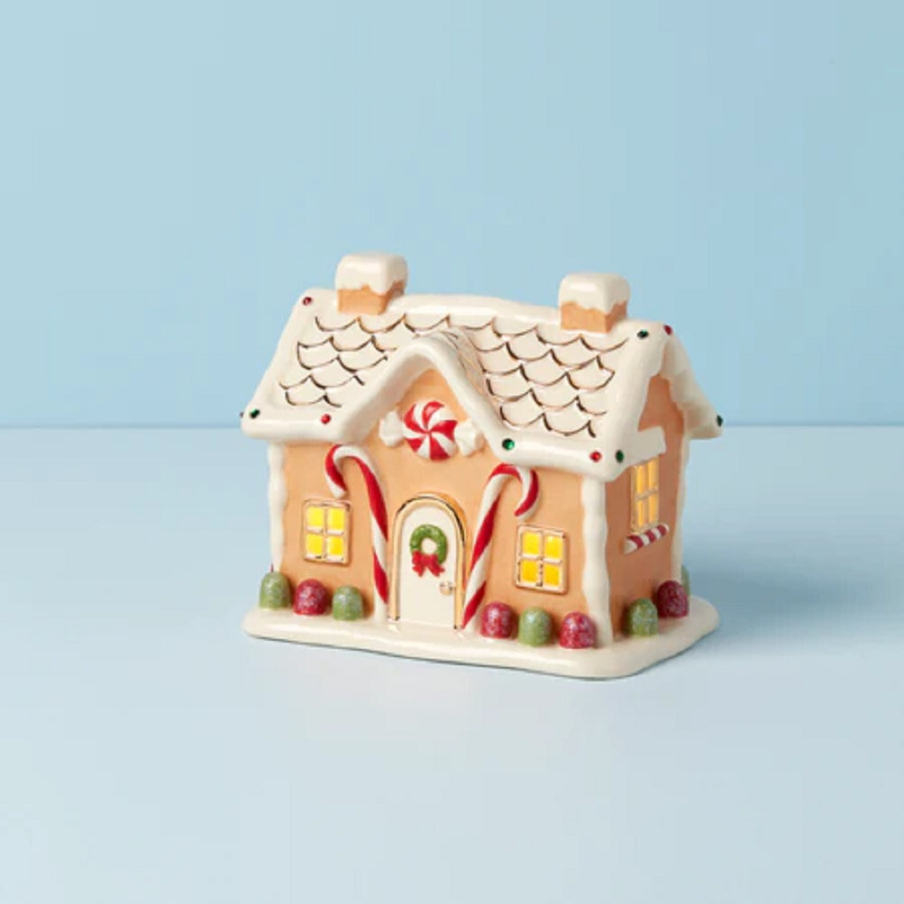 Lenox China Holiday Christmas Light Up Gingerbread House - N/O | eBay