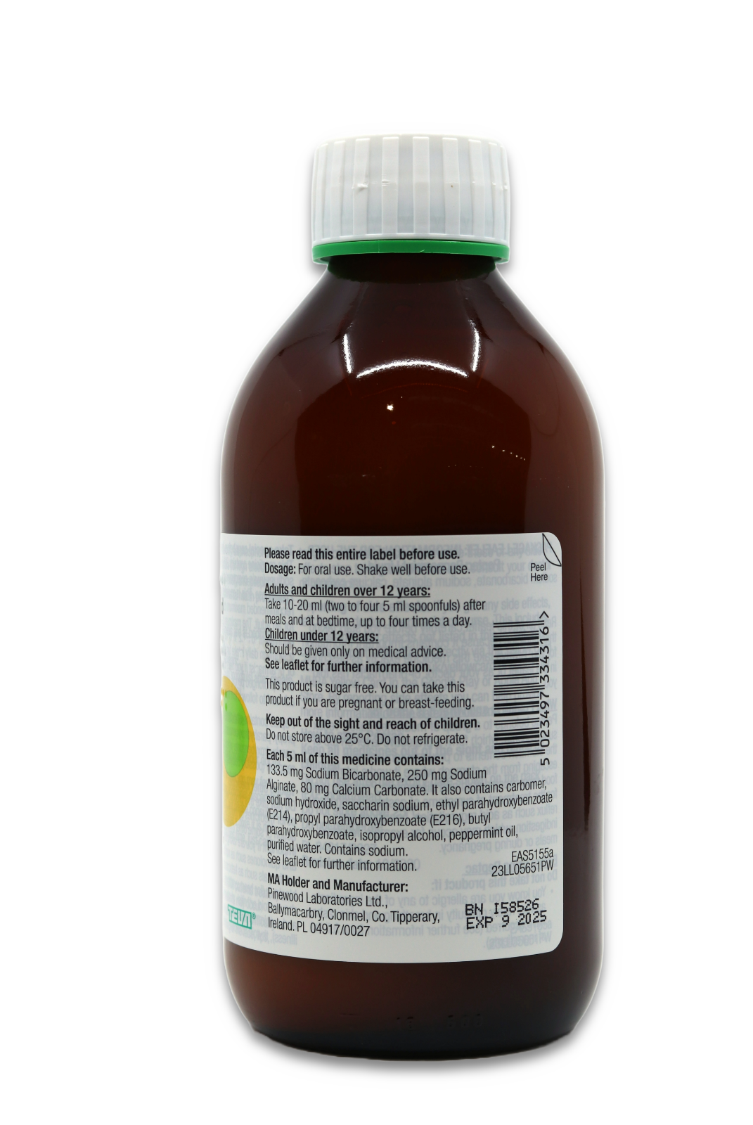Peptac Peppermint Liquid 500ml | Heartburn & Acid Reflux X 2 ...