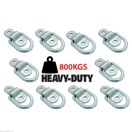 10 x 800kg Lashing Rings & Plates Zinc Plate,Cargo,Van,Security Anchors ...