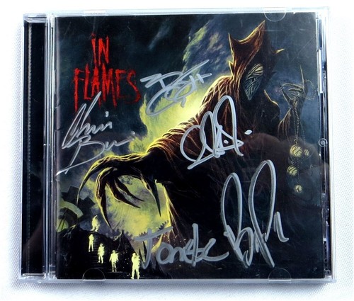 In Flames Band Signed Autographed CD Booklet Foregone Gelotte Friden ...