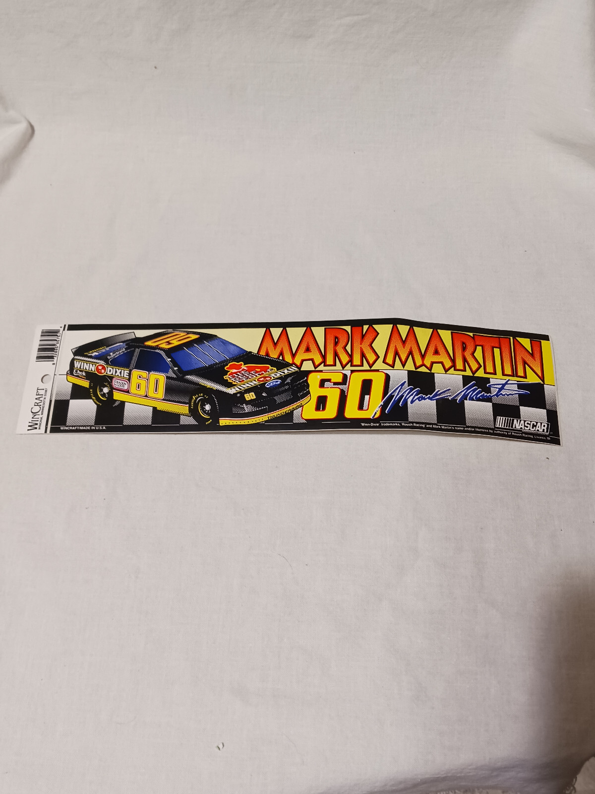 VINTAGE MARK MARTIN BUMPER STICKER, WINN DIXIE, NO. 60 | eBay