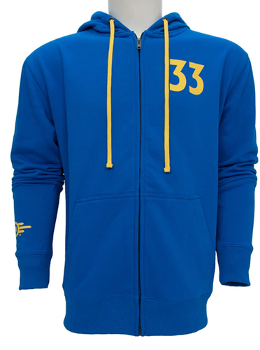 Fallout Vault 33 Vault Dweller Hoodie Vault Tec Sweater Pip Boy Blue S ...