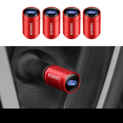 4PCS Metal Car Wheel Tire Air Valve Stem Dust Valve Cap Cover for Ford ...