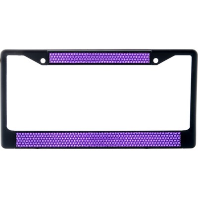 Premium Black Purple Bling Crystal Diamond License Plate Frame for Car ...