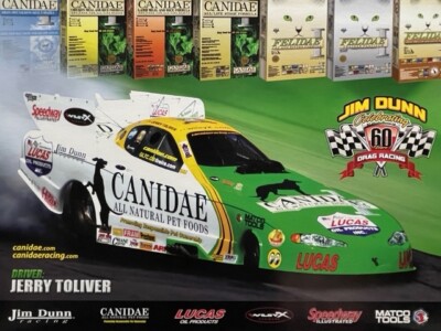 VRHTF NHRA "RARE VTG "JERRY TOLIVER JIM DUNN CANIDAE RACING" FUNNY CAR ...