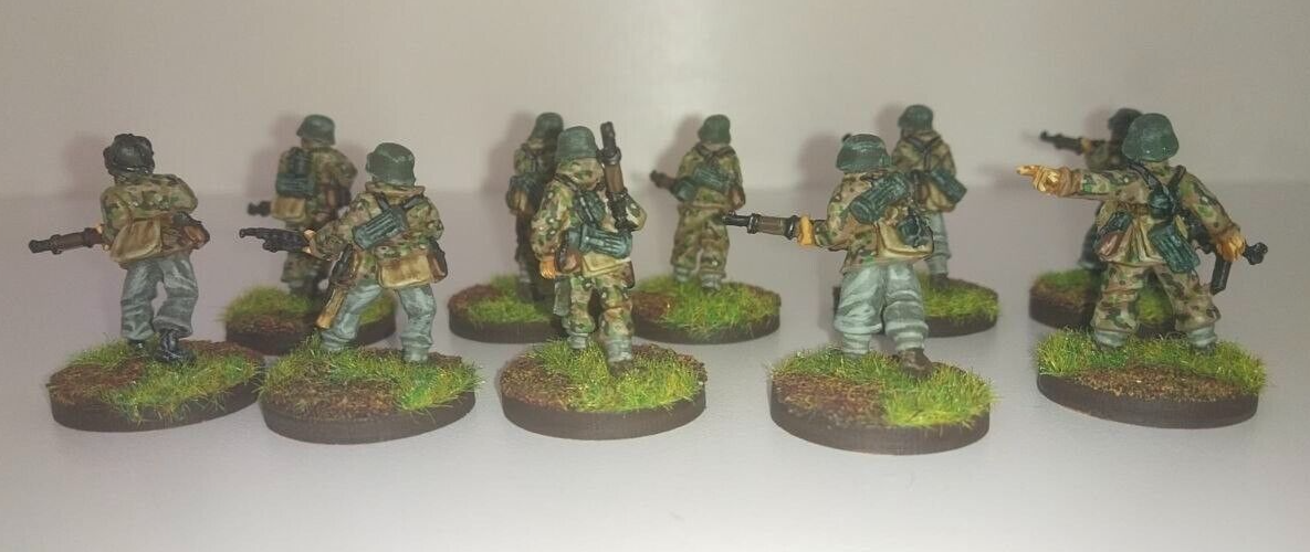 Bolt Action Wargame Painted Miniatures German 28mm WWII SS | eBay