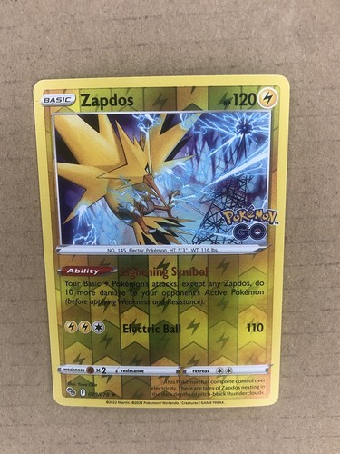Zapdos Pokemon Go 029/078 Pokemon TCG Card NM/M Reverse Holo | eBay