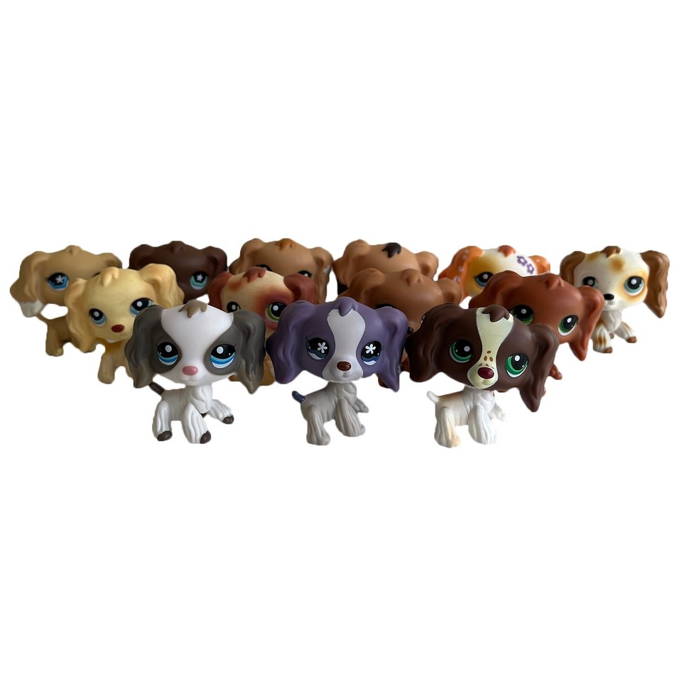 5pcs Littlest pet shop Toys bobble head spaniel dogs girls Generation 3 ...