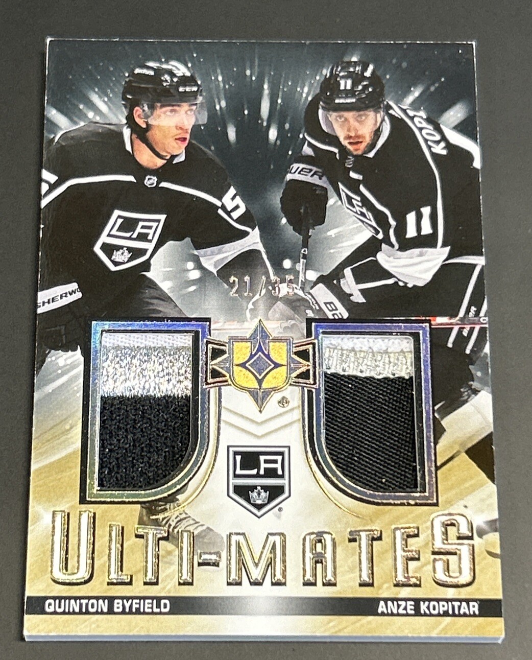 2021-22 Ultimate Collection 21/35 Quinton Byfield/Anze Kopitar Rookie ...