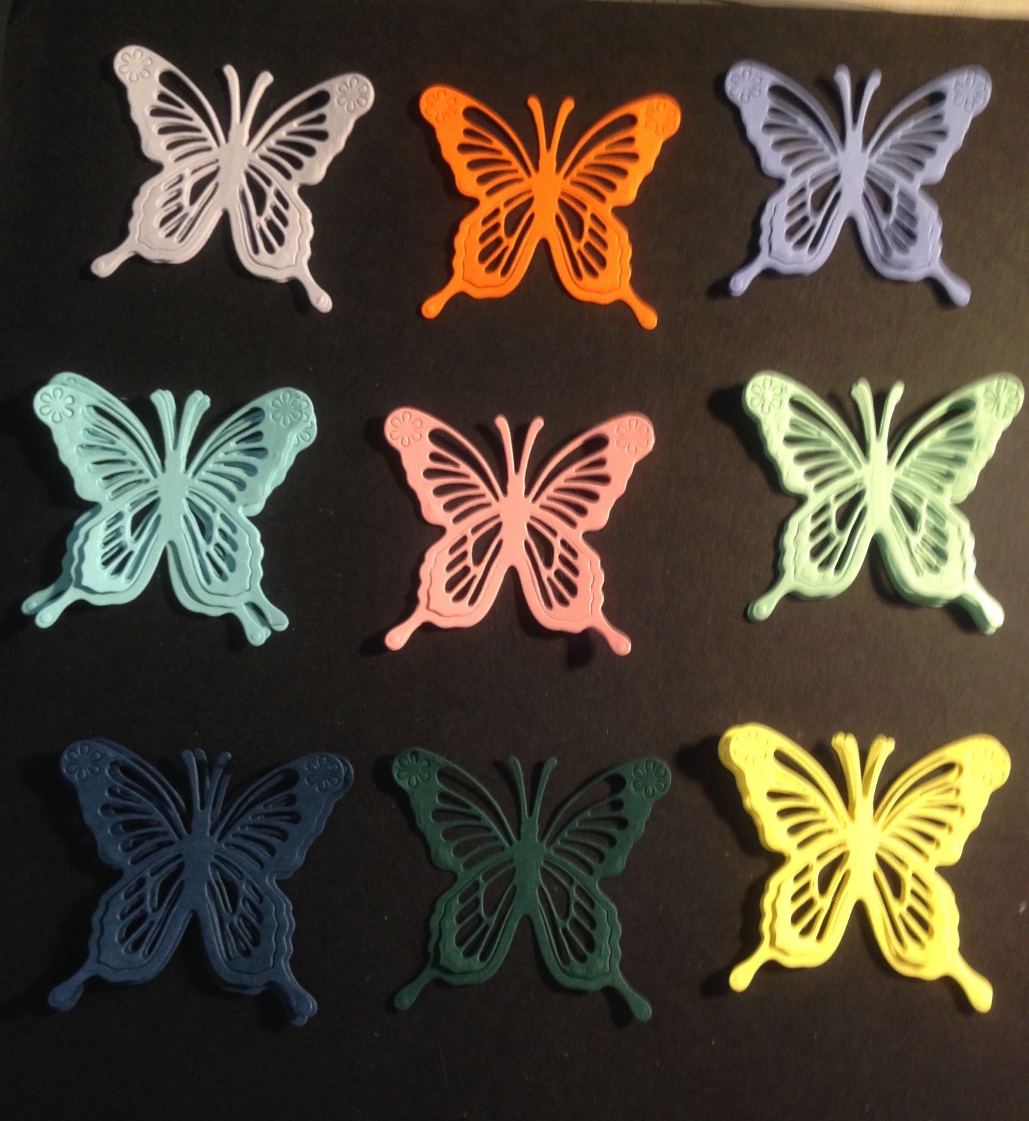 Large Butterfly die cut embellishments 6 pcs choose color 2-1/2" x 3 ...