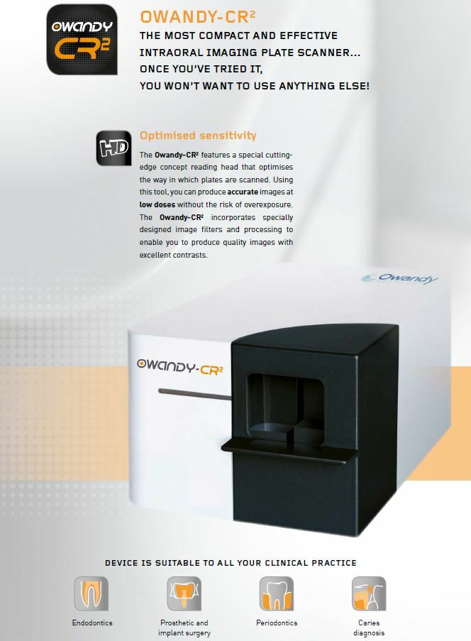 Owandy CR2 Intraoral Phosphor Plate PSP Scanner w/ 4 plates ...