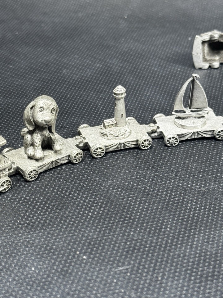 23 Piece Lot - Vintage Fort Little Gallery Hallmark Pewter Train Set ...