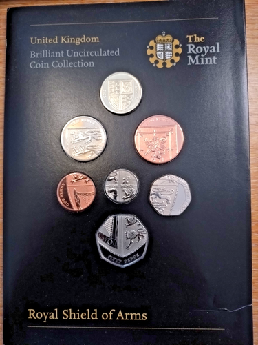 2008 Royal Mint BUNC Coin Year Set Royal Shield of Arms. No Outer | eBay UK