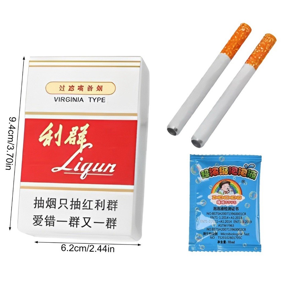Bubble Cigarette Stress Relief Toy Fun Fake Cigarette Mini Bubble ...