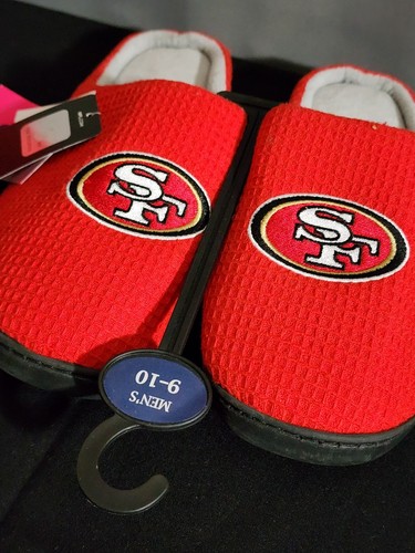 NFL SF 49ers foco House Slippers Slides Cozy Red Men's 9-10 Medium | eBay